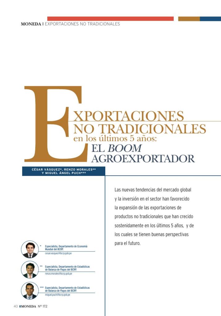 Exportaciones no tradicionales en los últimos cinco años: El boom ...